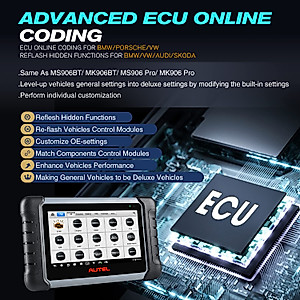 Autel MaxiPRO MP808S PRO Ver. w/ 11 OBD Adapters, 2-Year Free Update, 2024 Advanced ECU Coding Bidirectional Scan Tool, Same as MP900/ MS906S, Upgraded of DS708 DS808 MP808 30+ Service, Work w/ MV108S