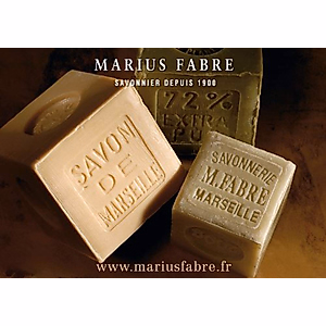 Wholesome Rock Marius Fabre Marseille Soap, 72% Olive Oil - Pack of 2 X 400g