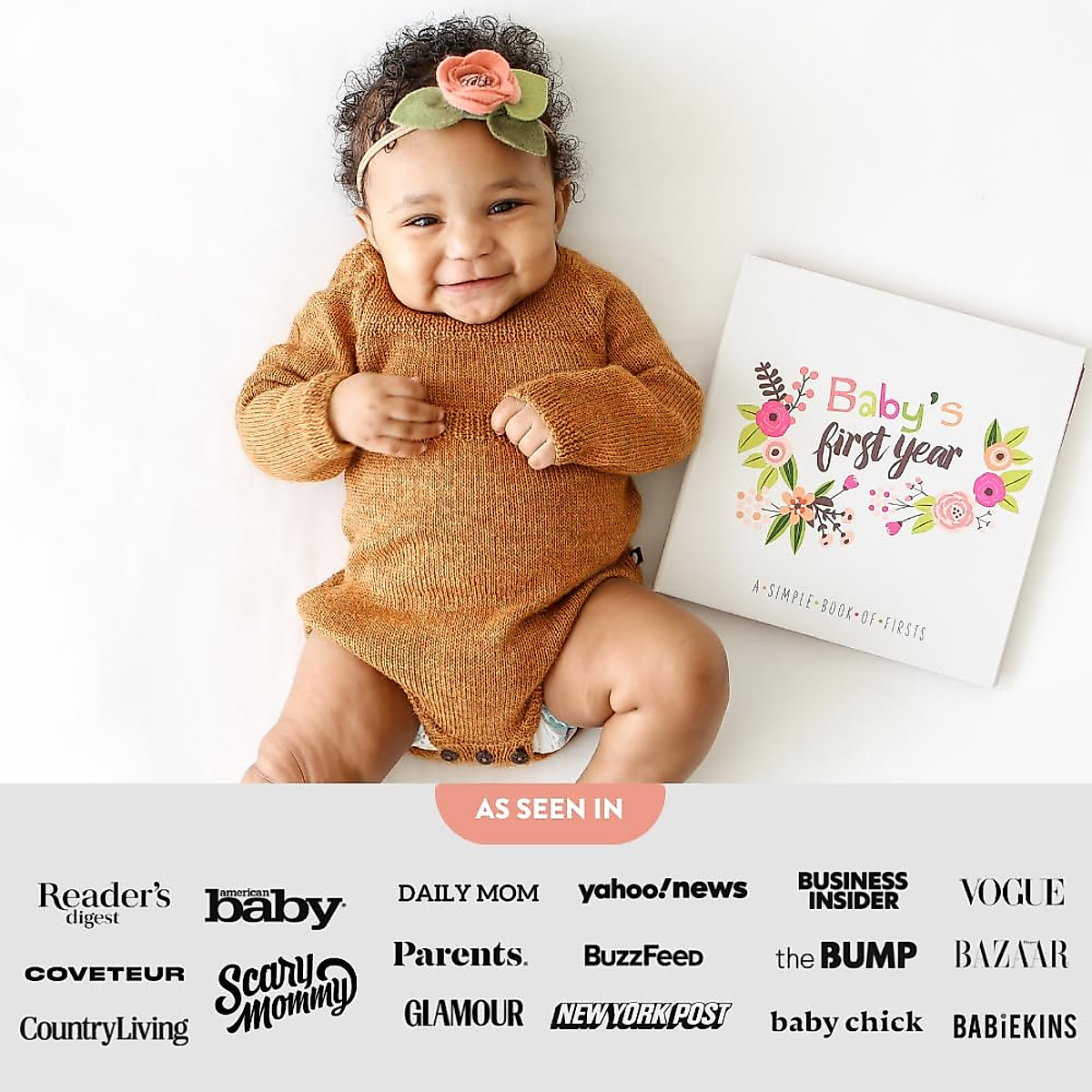 Lucy Darling Baby Memory Book, Themed Baby First Year Book, First 5 Years Journal & Photo Album for Baby Boy/Girl, Keepsake Books, Gender Neutral Memories & Milestone Book, Mom Gift - Little Artist