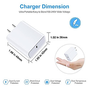 Samsung S23 Super Fast Charger Type C Wall Charger Block +6FT USB C Charger Cord for Google Pixel 7 Pro 6a,Samsung Galaxy S23 Ultra,A14,A13,A03s,A04s,S22 FE,S21,S20A12,A20,A21,A50,A51,Note20