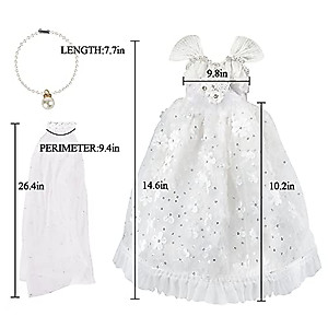 Lovely Doll 18 Inch Girl Doll Clothes and Accessories - 3 Piece 18 inch Doll Wedding Dress - Weddding Birthday Accessories and Party Supplies