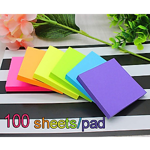 (16 Pack) Sticky Notes 3x3 Inches,Bright Colors Self-Stick Pads, Easy to Post for Home, Office, Notebook