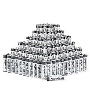 Amazon Basics 300-Pack AA Alkaline Industrial Batteries, 1.5 Volt, 5-Year Shelf Life