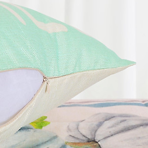 LITIVY Fall Decor Pillow Covers Set of 4 Pumpkin Farmhouse Thanksgiving Decorations Throw Pillows Autumn Cushion Cases for Couch Home Decorative Pillows Cover (18"x18", Green)