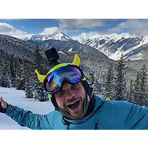 Helmet Flair MagNeatOhz Banana for Helmet | Made in USA | Helmet Accessory for Motorcycle Helmet, Bike Helmet, Ski Helmet | Magnetic Attachment | Interchangeable | Pair (Helmet Not Included)