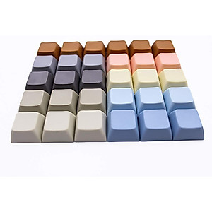 ONECAP 1U Blue Blank XDA keycap 50 Keys PBT Keycaps for Mechanical Gaming Keyboard (Blue)