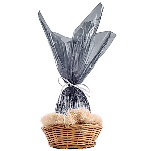 Morepack Cellophane Wrap Roll, Width16 in x 100 Ft Plastic Gift Basket Wrap,Clear Wrapping Paper