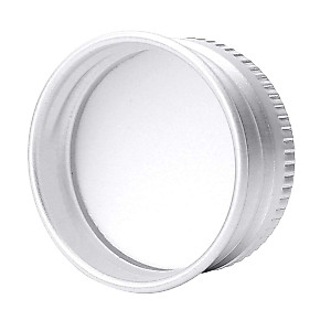 Aislor Aluminum Tins Cans Screw Top Round Steel tins Cans with Screw Lid Screw Lid Containers Cap Lid Silver 24mm