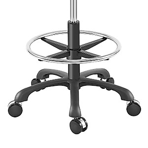 Coczeb Saddle Stool with Back Support Ergonomic Seat Hydraulic Adjustable with Footrest for Home Office Dental Tattoo Salon Shop Use