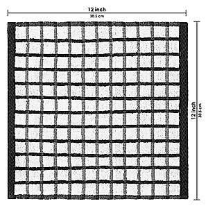 White Classic [12 Pack] Premium Dish Cloths for Kitchen - Heavy Duty Absorbent 100% Cotton 410 GSM Terry Kitchen Towels, 12x12 (Multi)