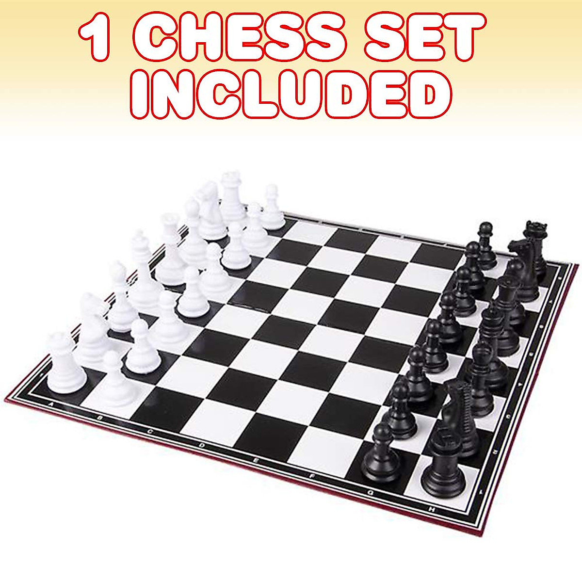 Gamie Chess Board Game, 14 Inch Family Board Game for Game Night, Indoor Fun and Parties, Develops Logical Thinking and Strategy, Best Gift Idea for Kids