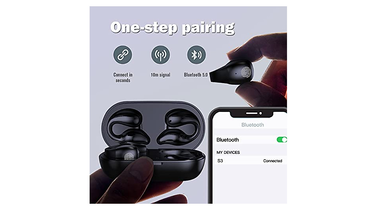 Wireless Bone Conduction Headphones - Comfortable, Waterproof & Long ...