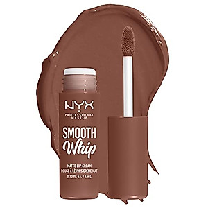 NYX PROFESSIONAL MAKEUP Smooth Whip Matte Lip Cream, Long Lasting, Moisturizing, Vegan Liquid Lipstick - Memory Foam (Cool Caramel)
