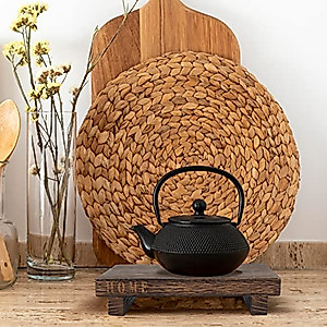 Wood Riser Tray Soap, Stand Soap Tray for Kitchen Sink, Farmhouse Wooded Tray,Rustic Bathroom Dishes for Plant Bottles Candles Display (Brown)