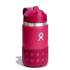 Hydro Flask 12 Oz Kids Wide Mouth Straw Cap And Boot Peony