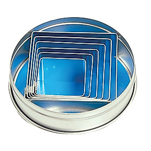 Fox Run, 1 x 2.75 x 2.75 inches, Square Cookie Cutter Set