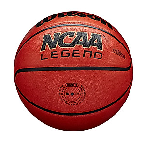 Wilson NCAA Legend Basketball - Size 7 - 29.5", Orange/Black