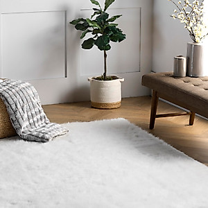 nuLOOM Cloud Shag Area Rug, 8x10, Ivory