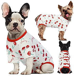 Bonaweite Dog Recovery Suit After Surgery, Pet Professional Surgical Shirt for Male Female Dogs Abdominal Wounds Bandage, Substitute E-Collar & Cone, Post-Operative Puppy Cat Onesies Snugly Vest