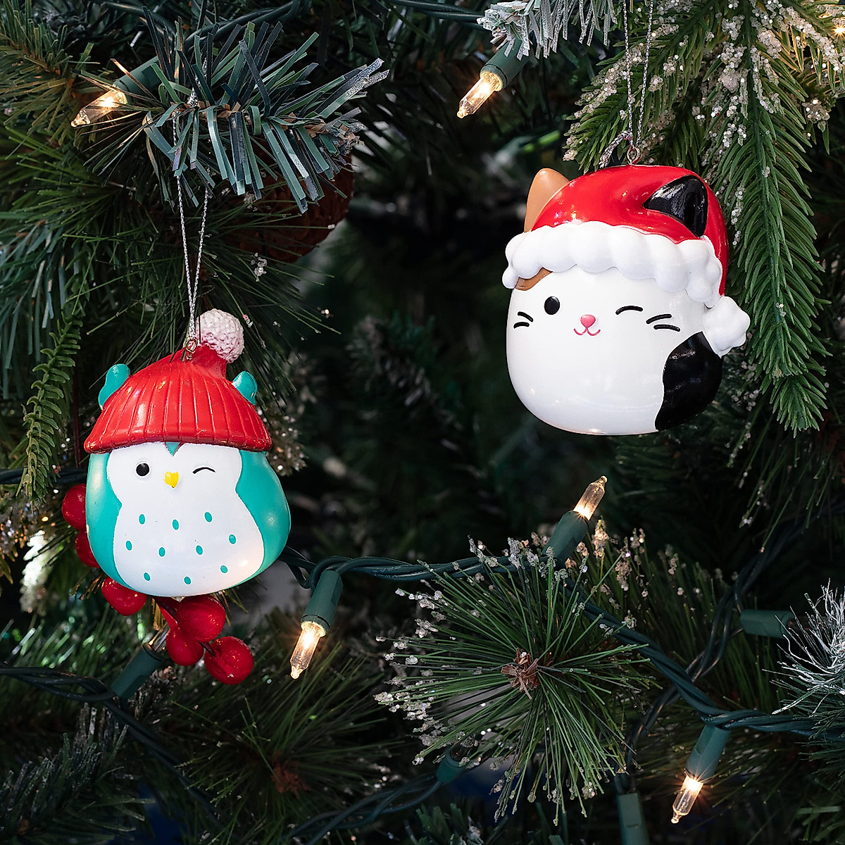 Kurt Adler Squishmallows Christmas Ornament 5-Pack Set - Five Squishmallow Holiday Tree Ornaments - Officially Licensed - Gift for Kids