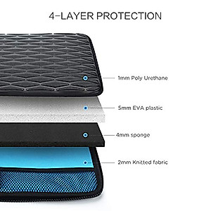 DOMISO 10.1 Inch Shockproof Waterproof Laptop Sleeve Lightweight Soft EVA Tablet Case for 10.1-10.5 Inch Laptops/Kids Tablet/iPad Pro/iPad Air/Lenovo Yoga Book/Asus/Acer, Black