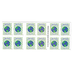 USPS Earth Day (Booklet of 20) Save Earth, Recycle, Awareness, Thank You, Climate, Party First Class Forever Postage Stamps Scott #5459