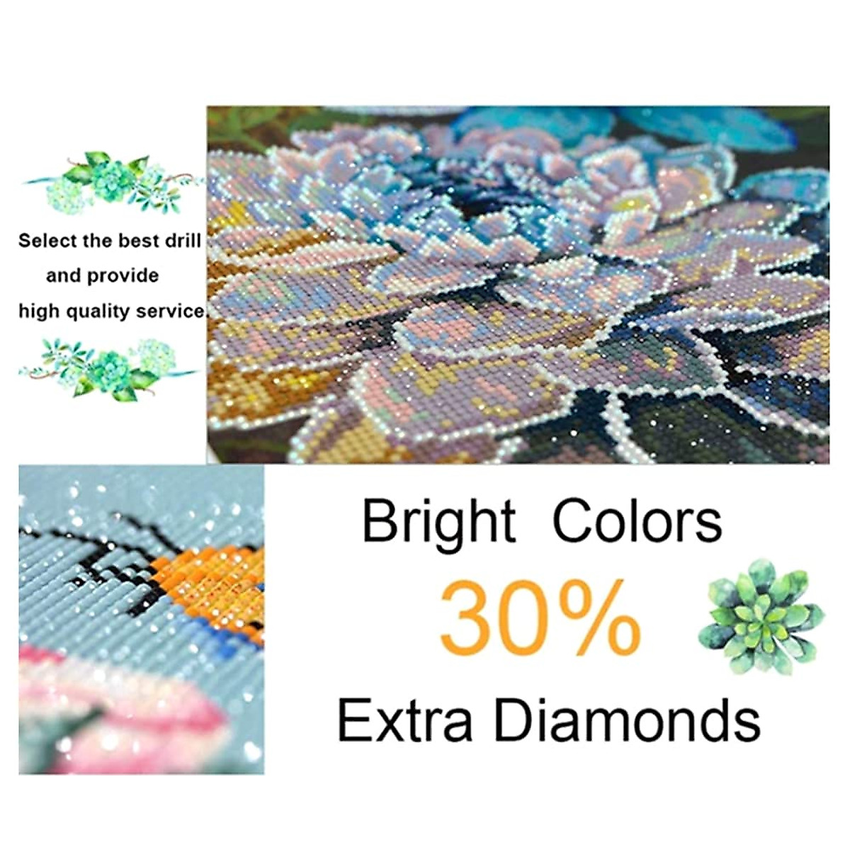 SOTYIOO Christmas Diamond Painting Kits for Adults. Bird Diamond Art Full Drill Round Gem Art 5D Diamond Dots Suitable Home Wall Decor 12x16inch