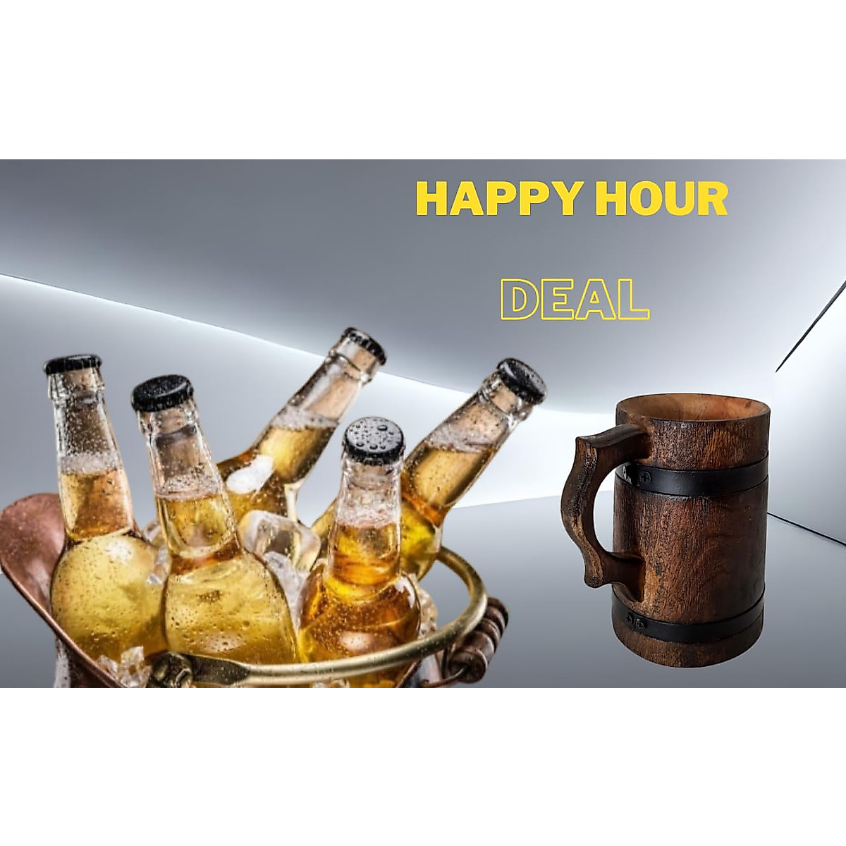 Vintage Handmade Brown Wooden Rustic Beer Mug Viking Wood Stein wood tankard coffee baverage party celebrational toast