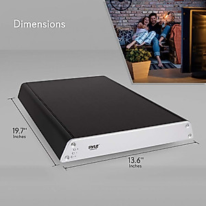 Pyle Surround Sound TV Sound Bar - Bluetooth Compatible Wireless Soundbar for TV w/Built-in Subwoofer Speaker - Television Sound Bar System w/LCD/Digital Optical Audio/RCA/AUX/USB - PSBV820BT, Black