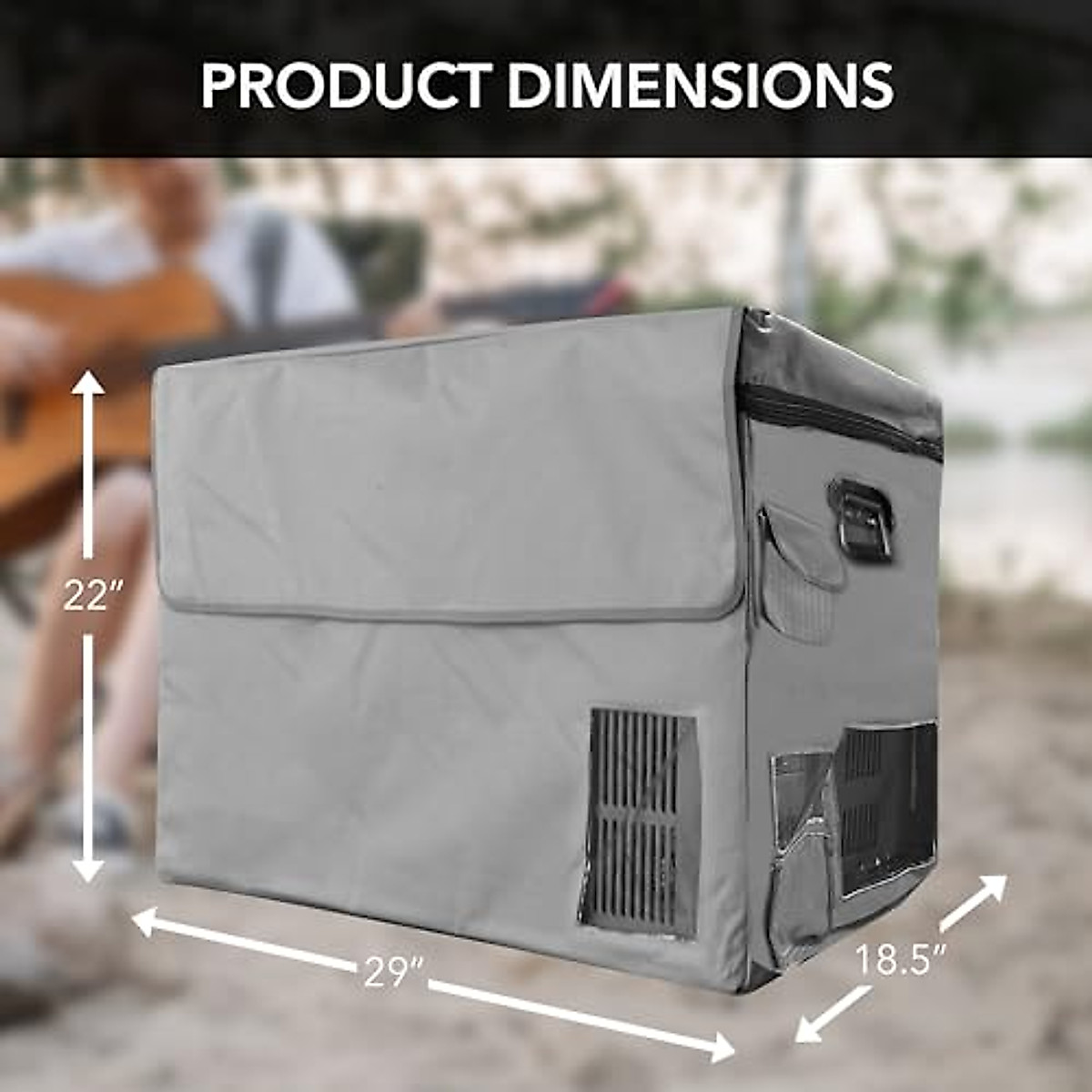 Whynter FM-6TBG Insulated Transit Bag for Portable Refrigerator/Freezer Model FM-65G, Gray