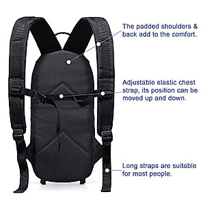 Healvaluefit Oxygen Tank Backpack O2 Cylinder Carrying Holder Bag Fit Size M4/A, M6/B, M9/C, M2, ML6 -Black (not for The D Oxygen Tank)