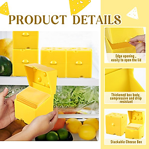 Uiifan 2 Pcs Sliced Cheese Storage Container with Flip Lid Cow Cheese Slice Crisper Butter Storage for Refrigerator Cheese Slice Holder with Lids Plastic Cheese Box for Fridge Airtight Food