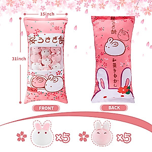 Juexica Cute Bunny Plush Pillow Kawaii Stuffed Animal Pink Soft Rabbit Throw Pillow Removable Animal Toys Gifts for Christmas Room Decor