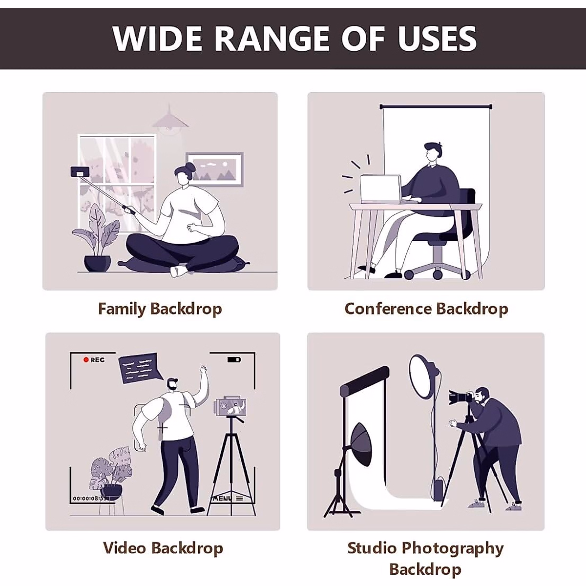 Kate 6.5x10ft Light Grey Backdrops Grey&White Video Backdrop Abstract Photography Backdrops Portrait Backgrounds Microfiber Grey Backdrop