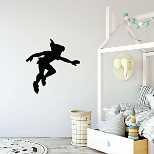 Peter Pan Wall Decal - Shadow - Disney Vinyl Sticker Silhouette for Kid's Playroom, Bedroom Decoration or Nursery Decor