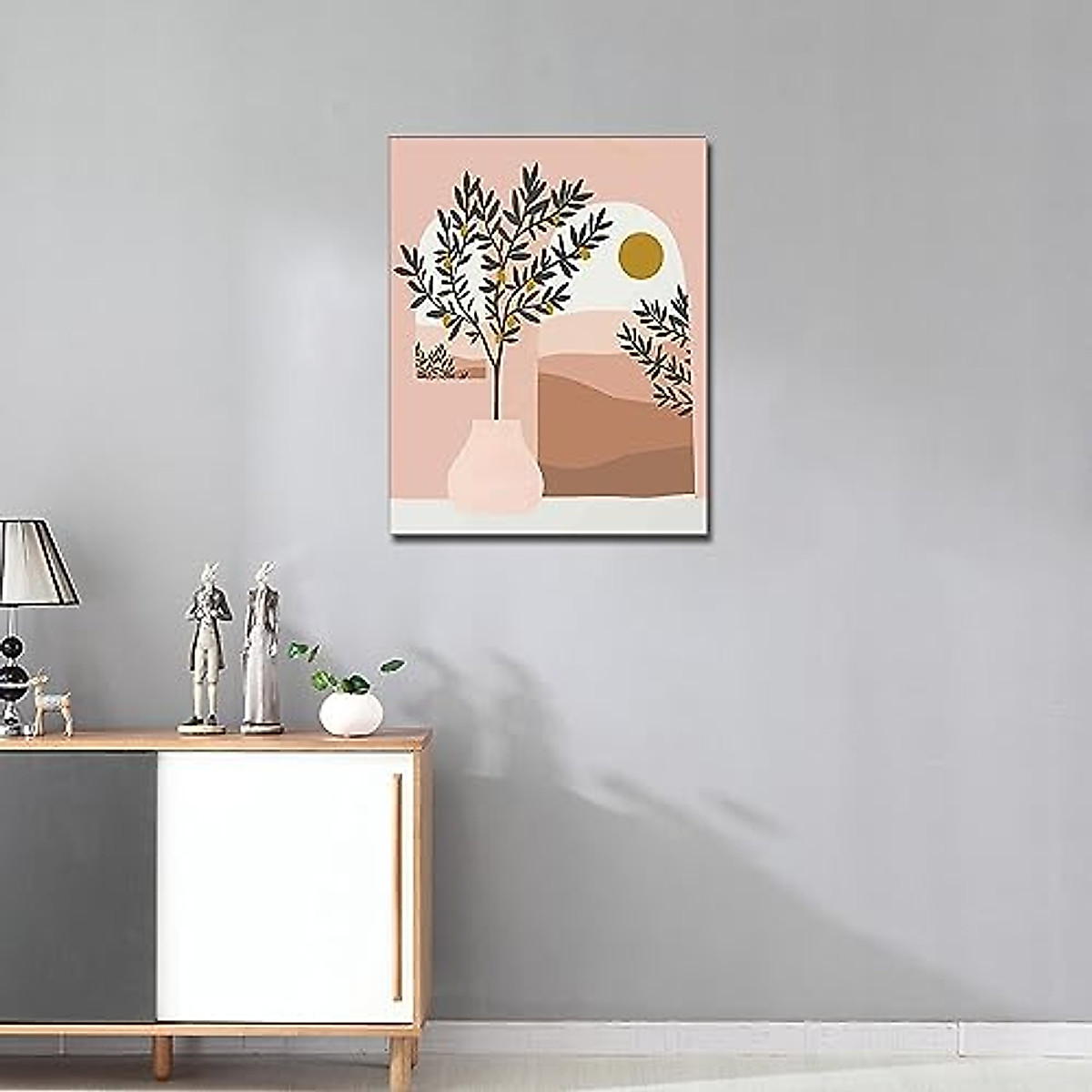 TISHIRON Paint by Numbers DIY Painting Kit Canvas Easy DIY Beginners Acrylic Painting Arch Window Abstract Plant Landscape for Home Wall Decor Art Craft 16x20inch