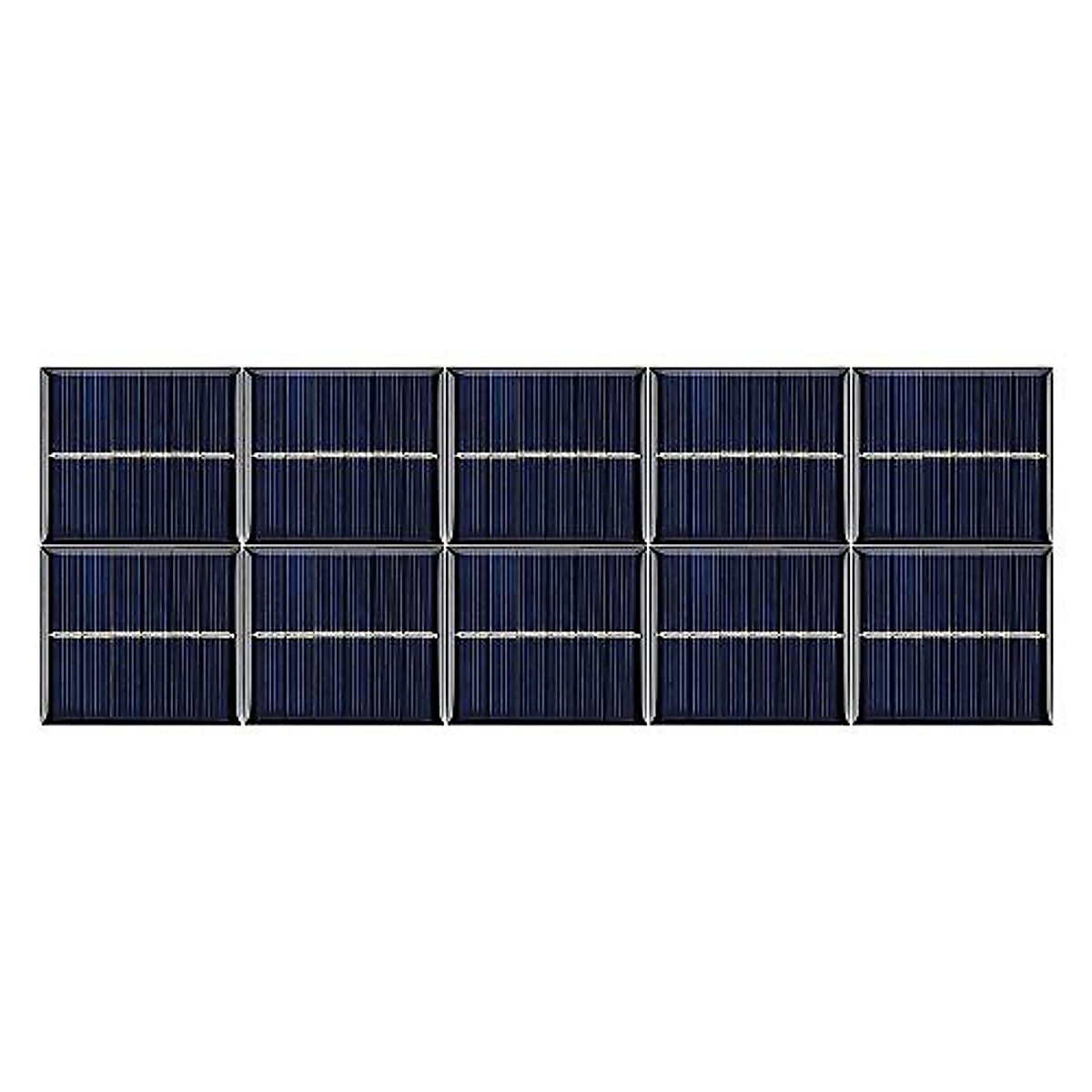 SUNYIMA 10Pcs 3V 120mA Micro Solar Panels Cells DIY Solar Epoxy Plate Electric Toy Materials Photovoltaic Cells Charger 60mmx55mm/2.36"x2.16"