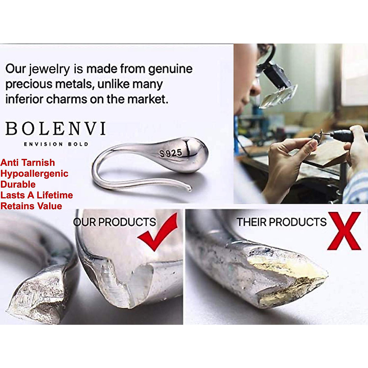 925 Sterling Silver Pendant Charm Bead For Pandora & Similar Charm Bracelets or Necklaces (Honey Pot Winnie the Pooh Bear Valentines Day)