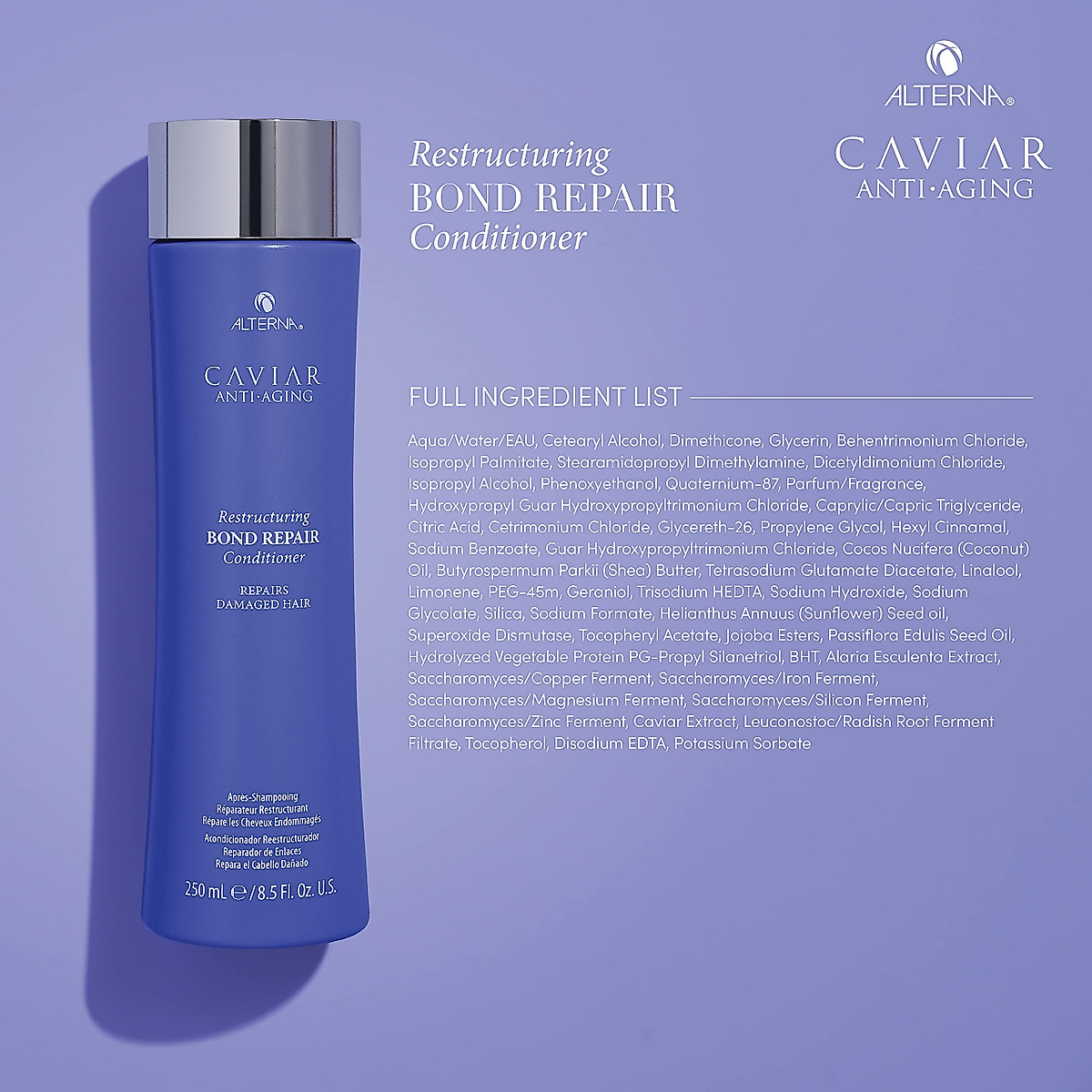 Alterna Caviar Anti-Aging Restructuring Bond Repair Conditioner, 16.5 Fl Oz (Pack of 1)