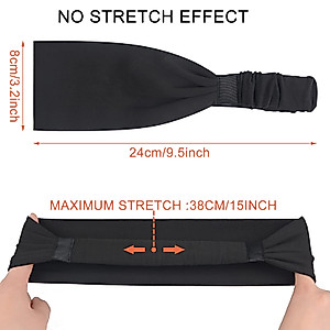 SUNLAND Workout Headbands for Women Men Moisture Wicking Sweat Bands Elastic Wide Sport Headbands for Yoga Fitness Tennis Running Gym