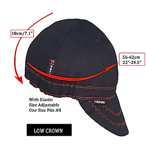 Fullsheild Cotton FR Neck Gaiter Welding Cap Set Flame Resistant 12 CAL Face Muffler Cover with Weld Hats for Welder Automotive Working