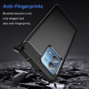 Osophter for Moto G Stylus 2023 Phone Case: with 2pcs Screen Protector Shock-Absorption Flexible TPU Rubber Protective Cover for Motorola G Stylus 2023 4G(Black)