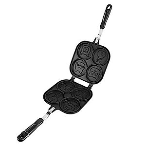 4 Cup Egg Frying Pan, Lovely Cartoon Breakfast Non Stick Frying Pan Aluminium Alloy Cookware Suitable For Gas Stove Breakfast Egg Double Sided Pancake Pans With Designs