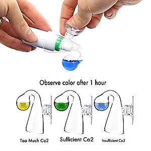 FZONE Aquatic CO2 Glass Drop Checker PH Momitor for Aquarium Plant Fish Tank Test CO2 Kit