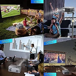 1080P HD Projector, 5G WiFi Bluetooth 4K Projector, PENMAMA 9500L Movie Mini Projector with Zoom/±15° Keystone/ 300" Display/Phone Mirroing, Compatible with HDMI, VGA, USB, Phone, TV, Laptop, PC, PS5