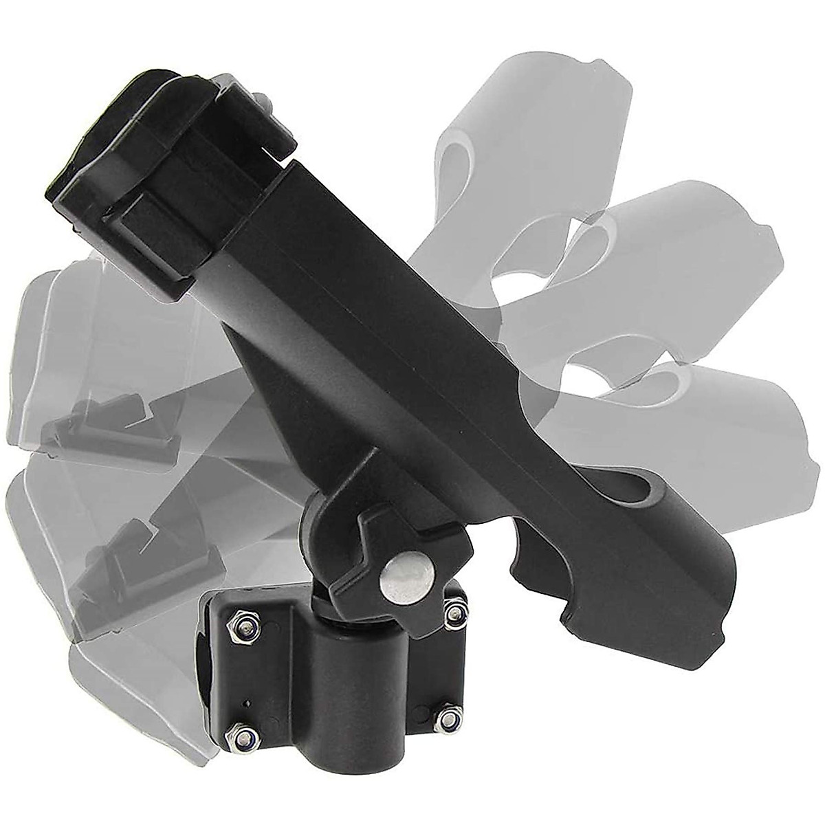 Fishing Boat Rods Holder with Large Clamp Opening 360 Degree Adjustable Fishing Rod Racks Folding Rod Holder 2pcs