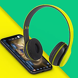 EWODE Bluetooth Headphones Wireless Rechargeable Super Bass Over-Ear Headphones. Volume Control for Kids. Compatible with Apple and Android. Foldable and Lightweight with Built-in Mic