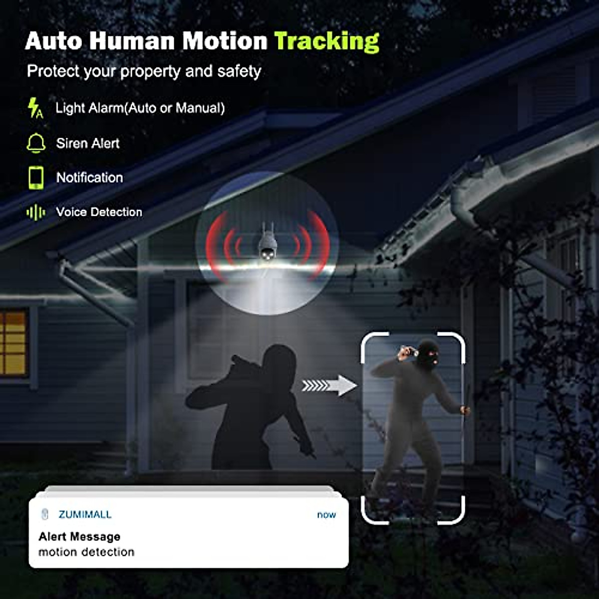 TIEJUS Security Camera Outdoor-2Pack-360° PTZ Wired Cameras for Home Security, 2K Dome Surveillance Camera with Auto-Human Tracking, Siren, 3MP Color Night Vision, Work with Alexa