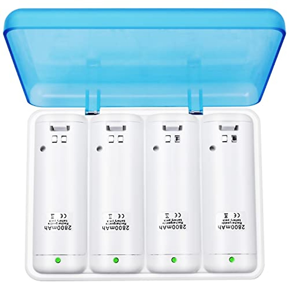 Wii Controller Motion Plus with Nunchuck and Wii Charging Station with 4 Rechargeable Batteries