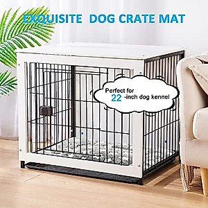 Kigmmro Dog Bed Mat, Reversible Dog Crate Pad for Medium Small Dogs, Machine Washable Pet Bed Pad for 22-inch Kennel, Portable and Soft Pet Bed Mat